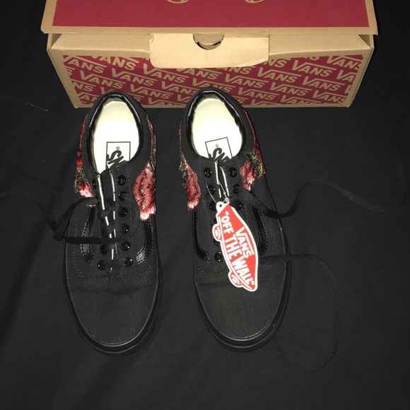 Vans | Shoes | Custom Rose Vans | Poshmark